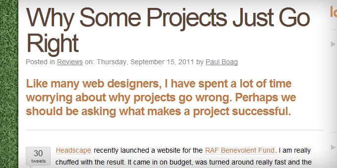 30 Great Examples of Blog Post Styling