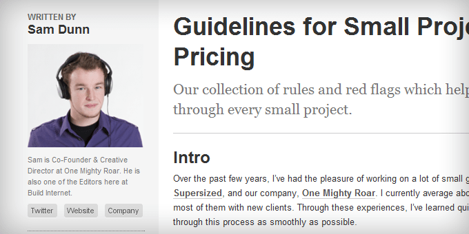 30 Great Examples of Blog Post Styling