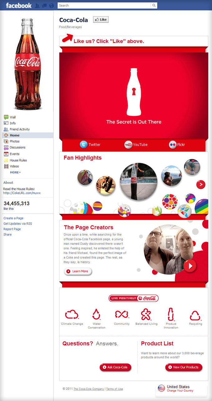 20 Best Designed Facebook Fan Pages